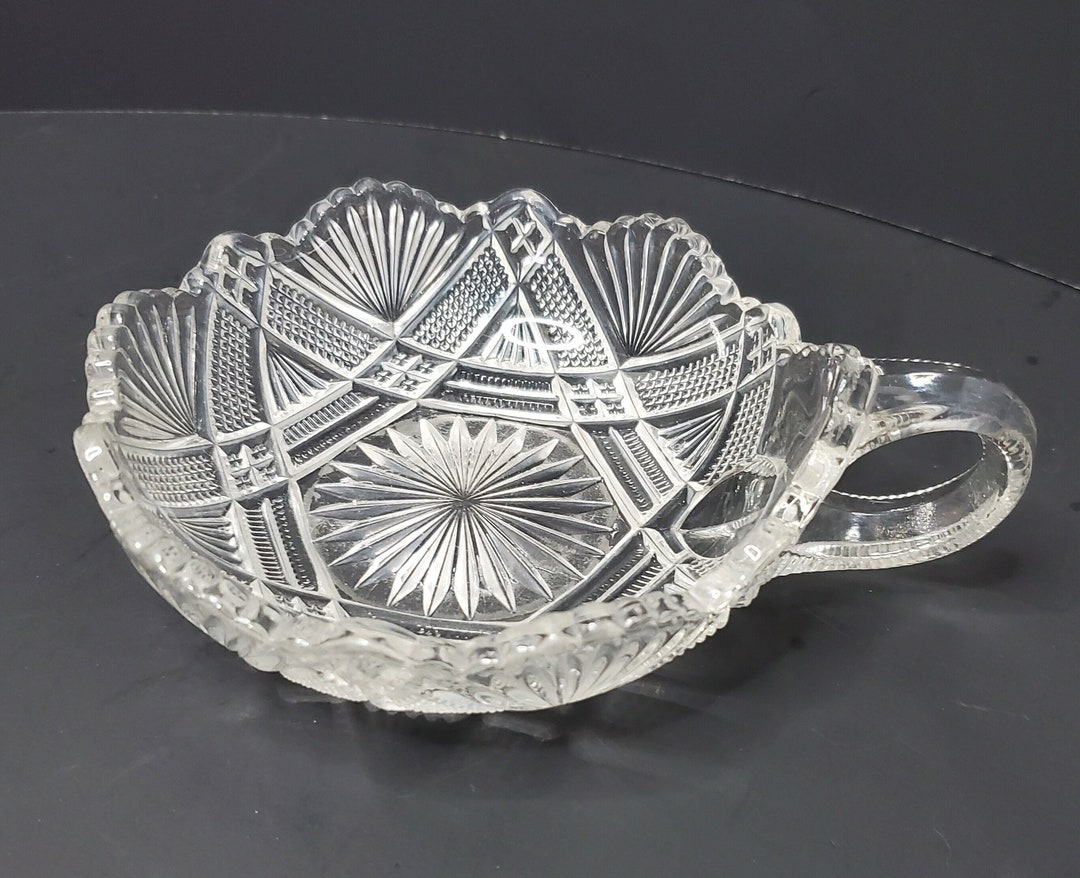 George Duncan & Sons Tepee Wigwam #28 Handled Bonbon Candy Dish Nappy ...