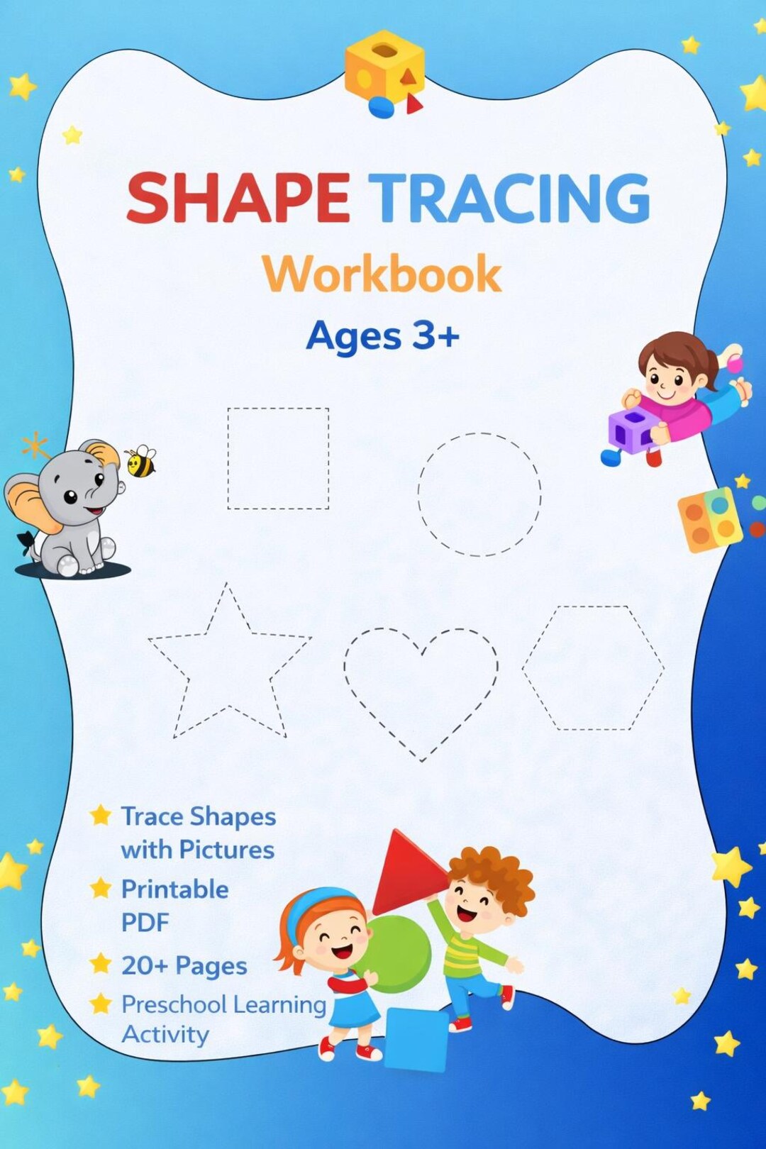 Shape Tracing Workbook for Toddlers Ages 3-5, Preschool Activity Book ...