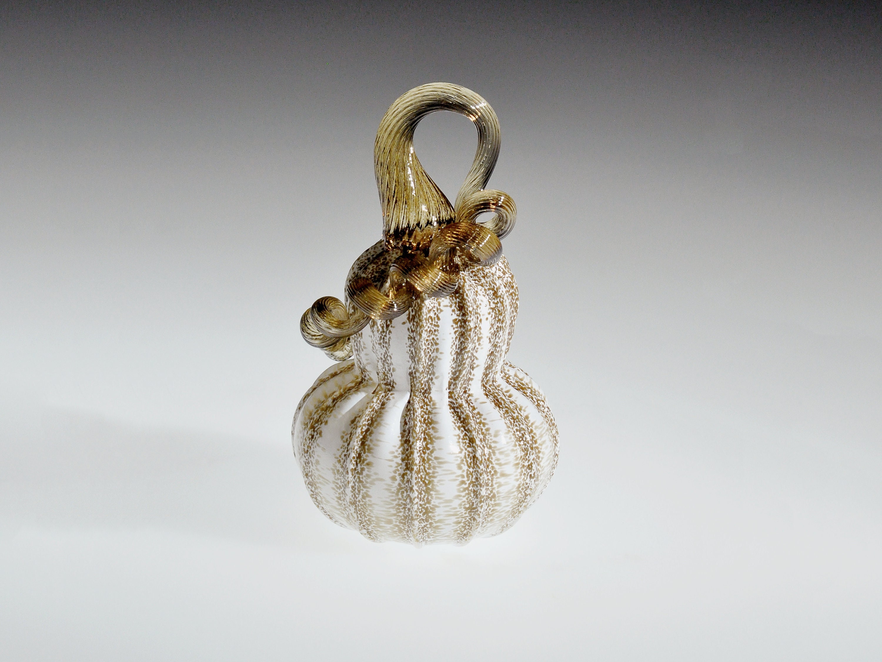 Cinderella White and Gold Handblown Glass Gourd Neutral Gold White - Etsy