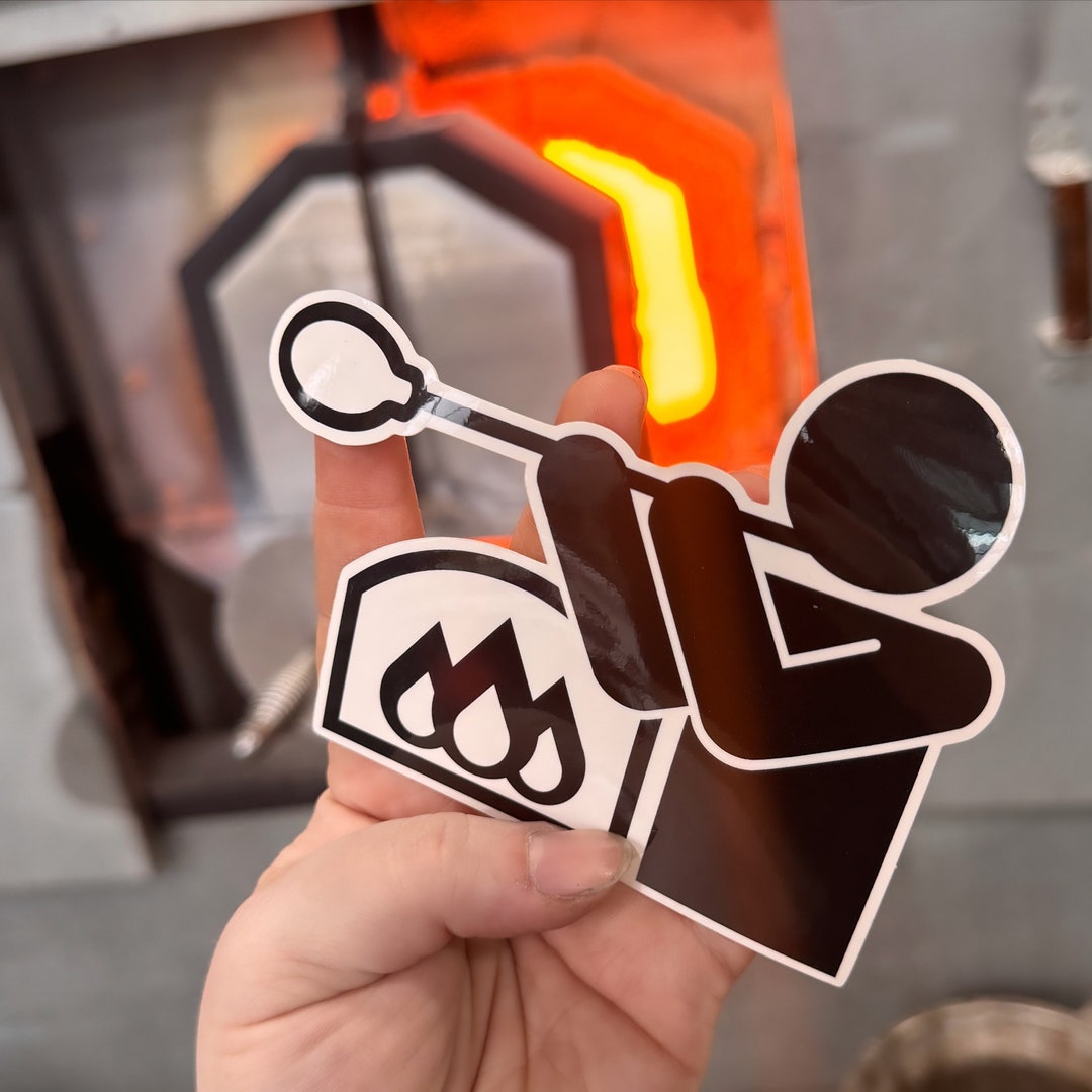 Glassblowing Pictogram Oversized Sticker - Etsy