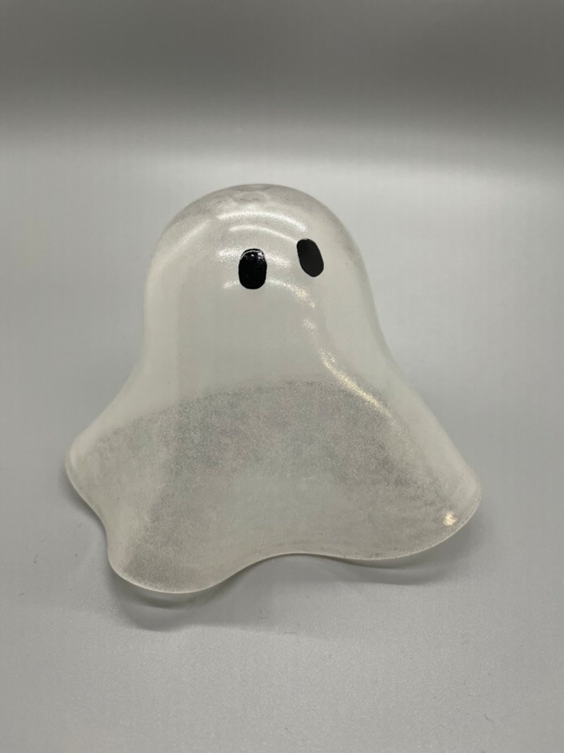 Handblown Glass Ghost Tea Light Cover, Glow in the Dark Blue - Etsy