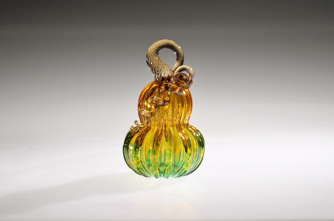 Natural Two-tone Handblown Glass Gourd - Etsy