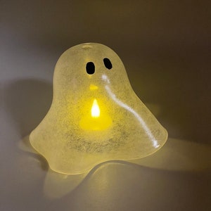 Handblown Glass Ghost Tea Light Cover, Glow in the Dark - Etsy