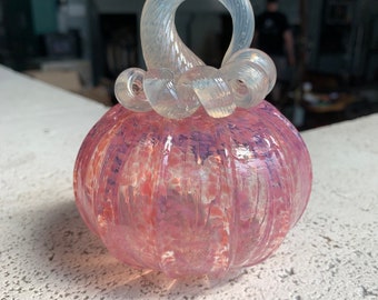 Pink Glass Pumpkin - Etsy