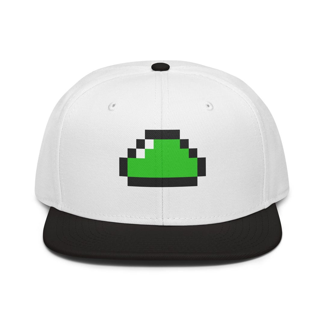 Slime Pixel Hat : 8-bit Pixel Art Snapback - Etsy