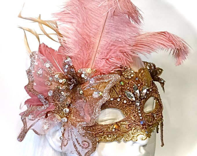 Venetian Rose Masquerade Mask Lace Masks Mardi Gras Carnevale - Etsy