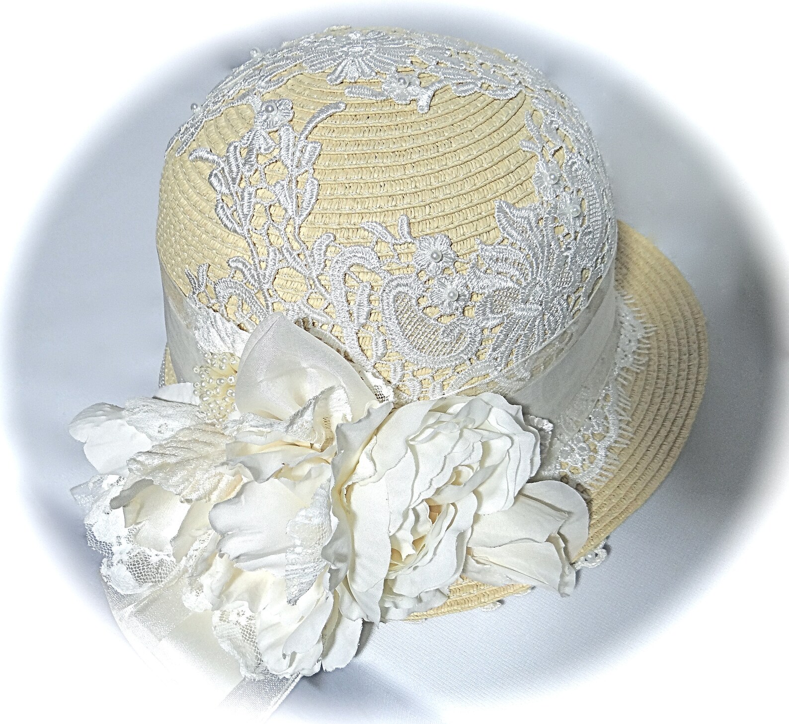 Bridal Cloche Hat Flapper Hats Ivory Bridal Hats DH-132 - Etsy