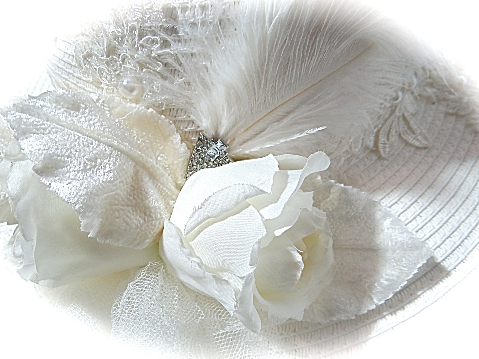 Ivory Bridal Hat Lace Bridal Hat Summer Wedding Accessories - Etsy