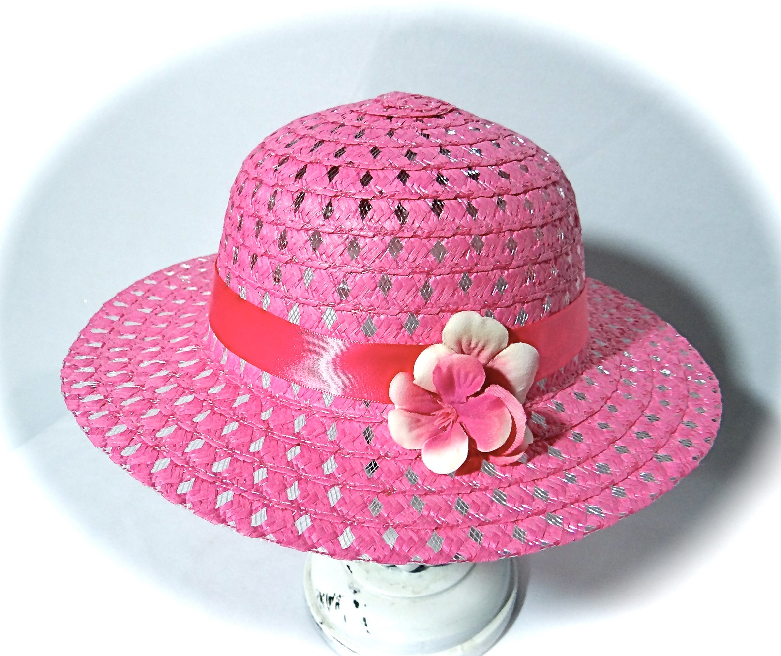 Little Girls Easter Bonnet Hot Pink Sun Hat Tea Party Hats - Etsy