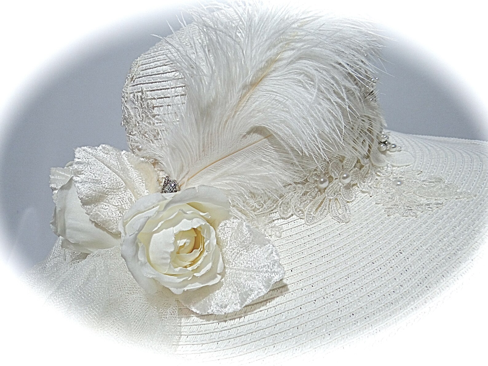 Ivory Bridal Hat Lace Bridal Hat Summer Wedding Accessories - Etsy