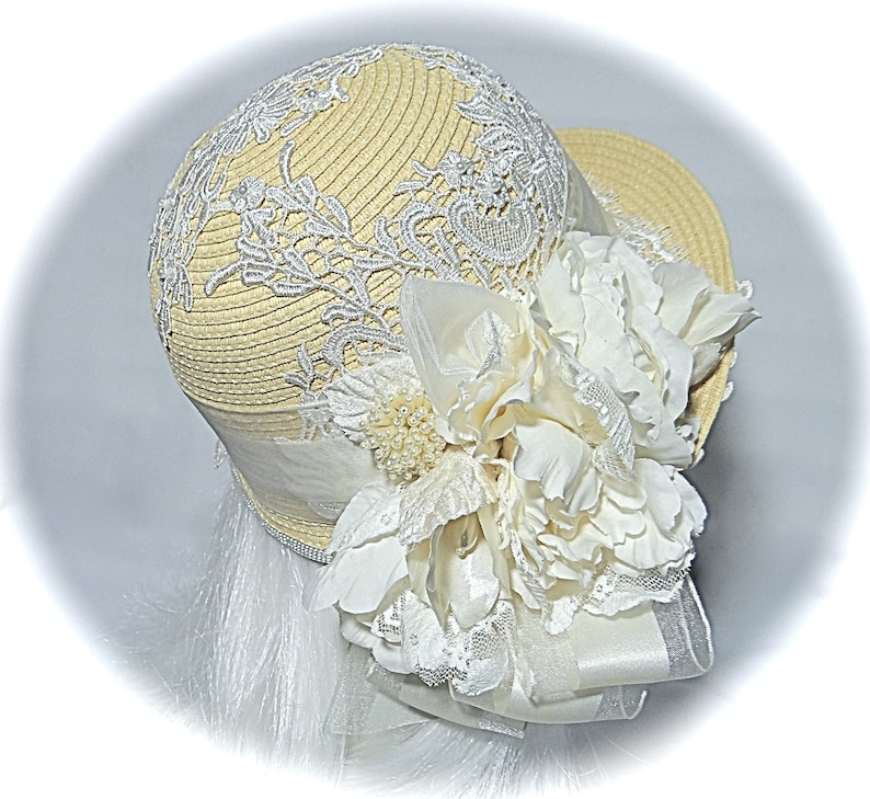 Bridal Cloche Hat Flapper Hats Ivory Bridal Hats DH-132 - Etsy