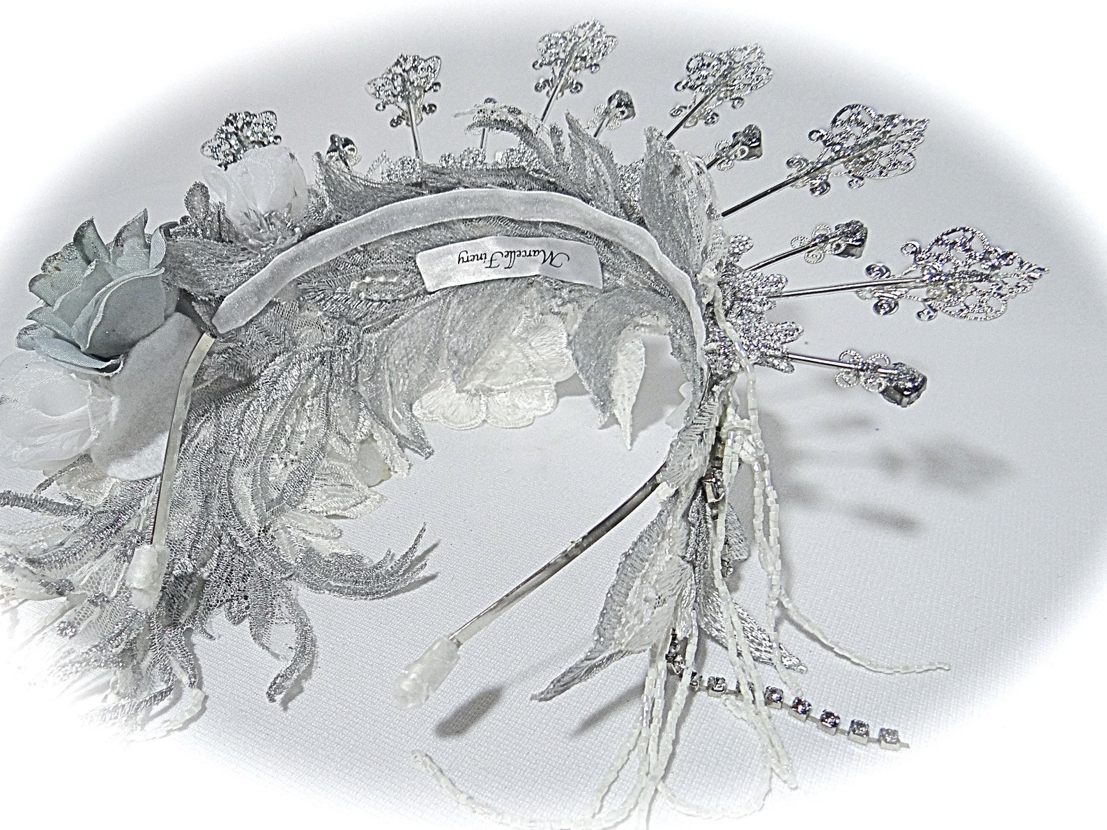 White Swan Masquerade Mask & Halo Crown Bridal Masks MA-126 - Etsy