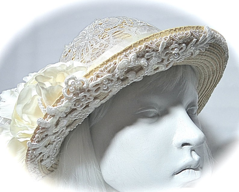 Bridal Cloche Hat Flapper Hats Ivory Bridal Hats DH-132 - Etsy