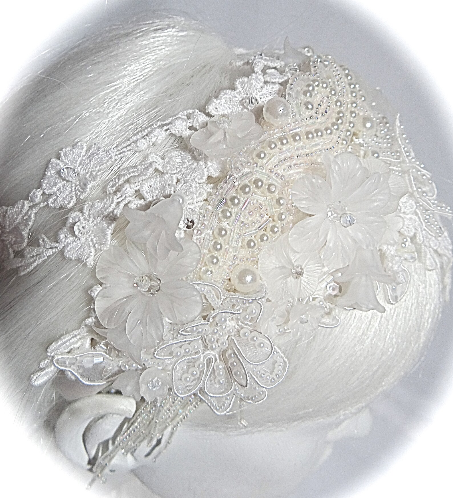 Victorian Bridal Headpiece Beaded Juliet Cap B-126 - Etsy