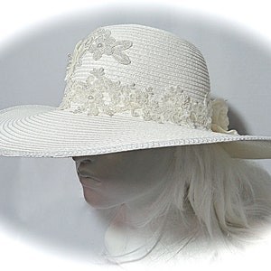 Ivory Bridal Hat Lace Bridal Hat Summer Wedding Accessories DH-110 - Etsy