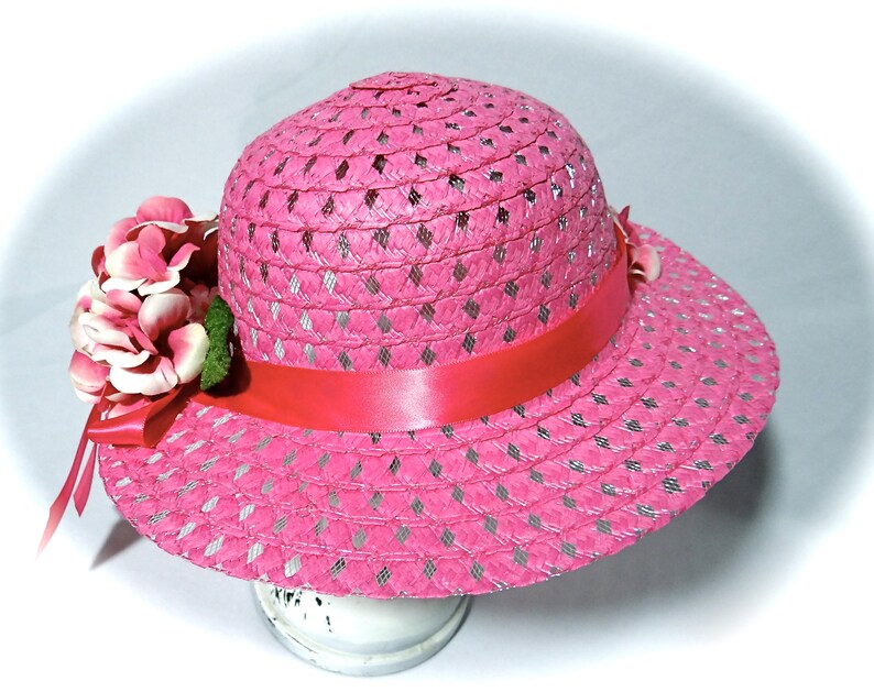 Little Girls Easter Bonnet Hot Pink Sun Hat Tea Party Hats - Etsy
