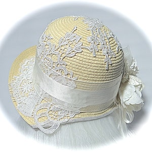 Bridal Cloche Hat Flapper Hats Ivory Bridal Hats DH-132 - Etsy