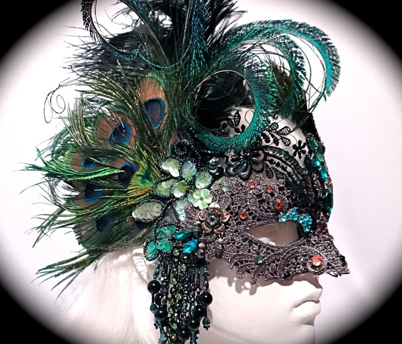 Peacock Mask Venetian Masquerade Ball Masks Carnevale Masks Etsy