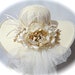 Creamy Ivory Lace Bridal Hat Womens Formal Hats Summer Wedding DH-150 ...