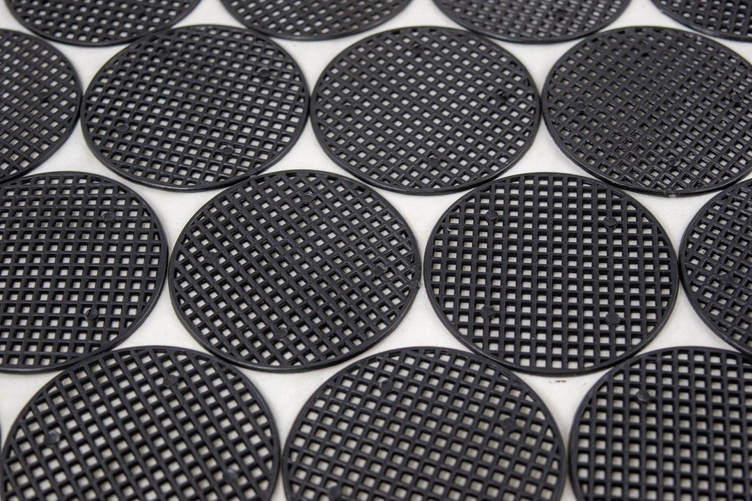 Yubonzai 3"x 3" Round Black Plastic Drainage Mesh/screen/net for Potted ...
