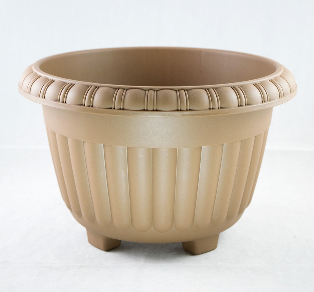 Yubonzai Japanese Tan Plastic Bonsai Training Pot, Home Garden Planter ...