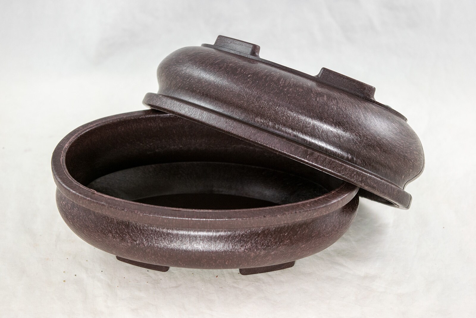 Yubonzai 2 Dark Brown Oval Heavy Duty Plastic Shohin Bonsai Training ...