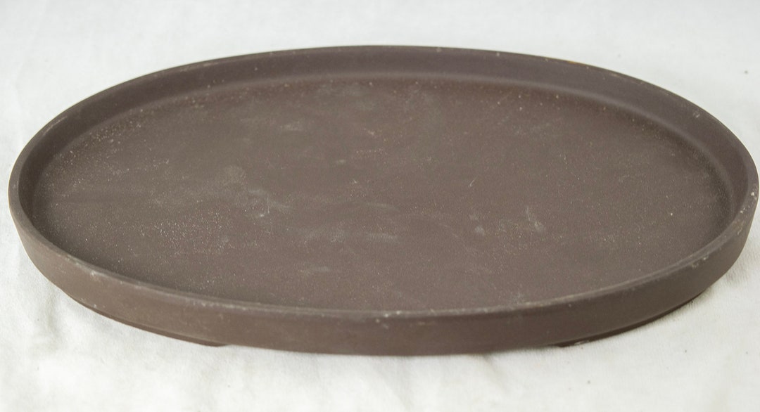 Yubonzai Japanese Yokkaichi Unglazed Oval Suiban Tray for Bonsai Tree ...