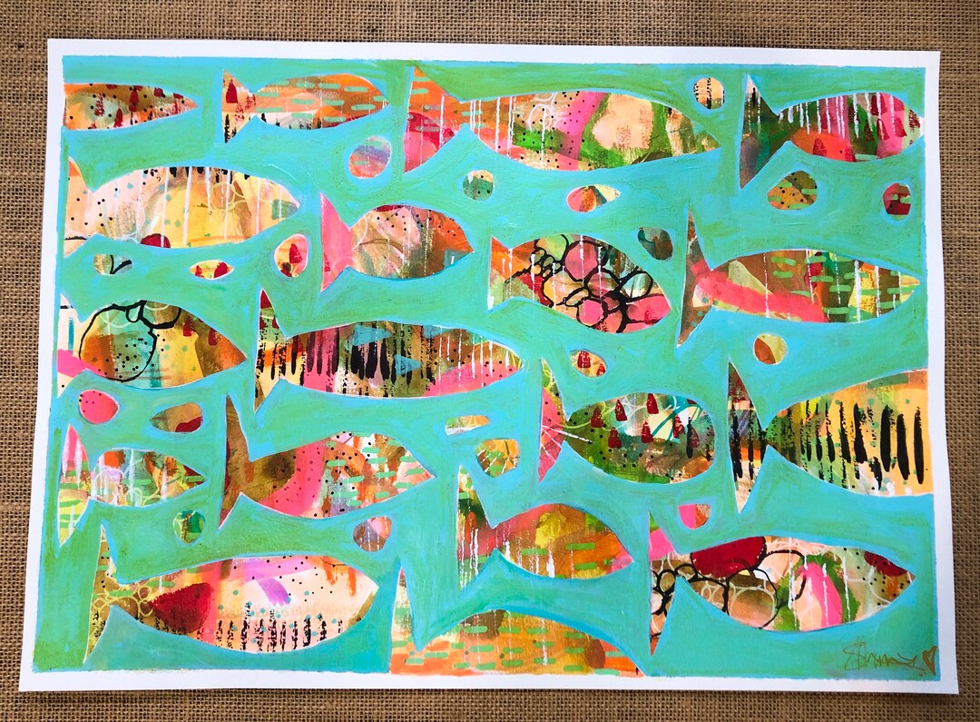 Abstract Fish Painting, Fish Painting, Abstract Art - Etsy