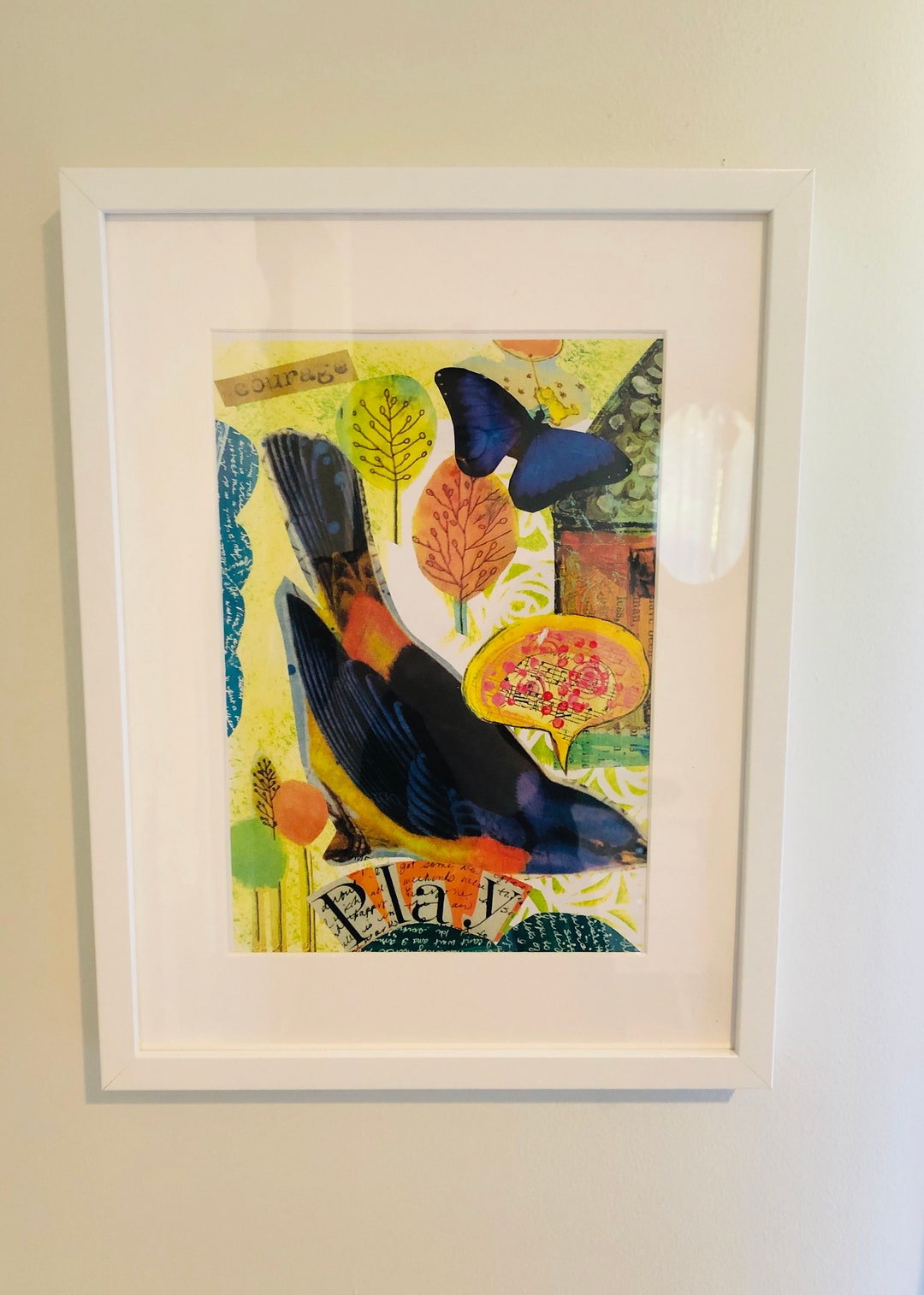 Courage Collage Print, A4 Print Home Decor - Etsy Norway