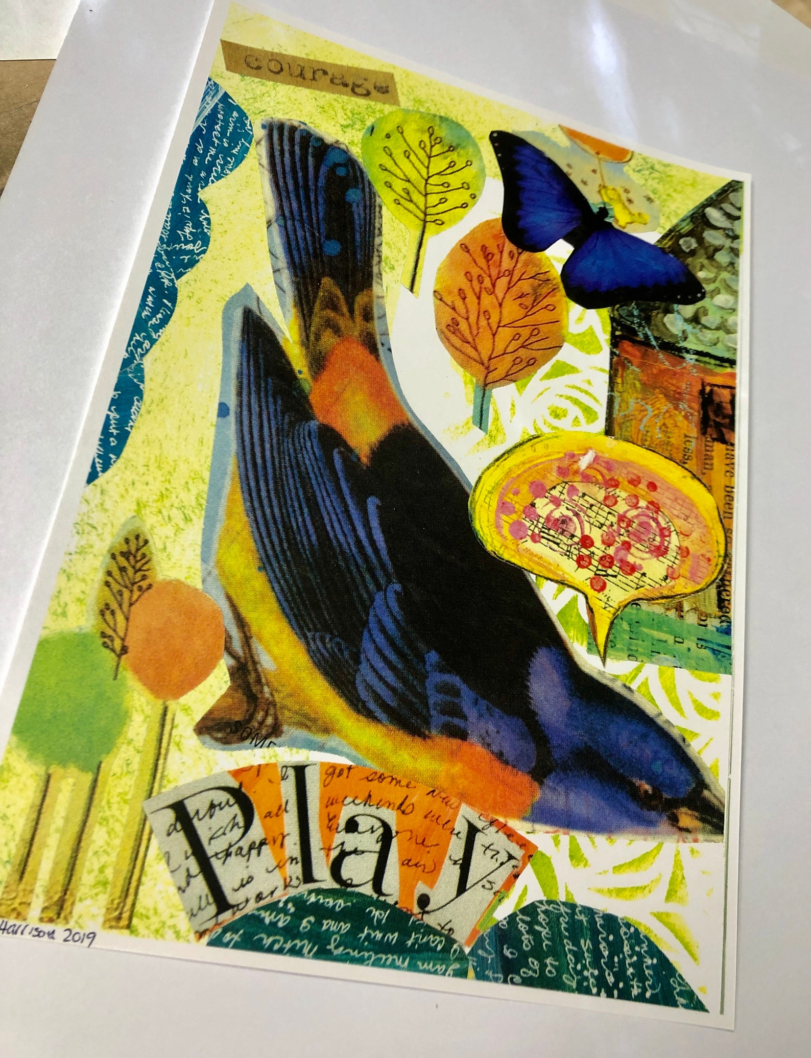 Courage Collage Print A4 Print Home Decor | Etsy