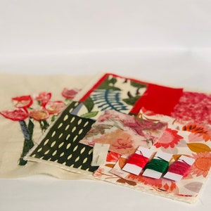 Slow Stitching Kit, Embroidery, Fabric Craft Kit - Poppies - Etsy