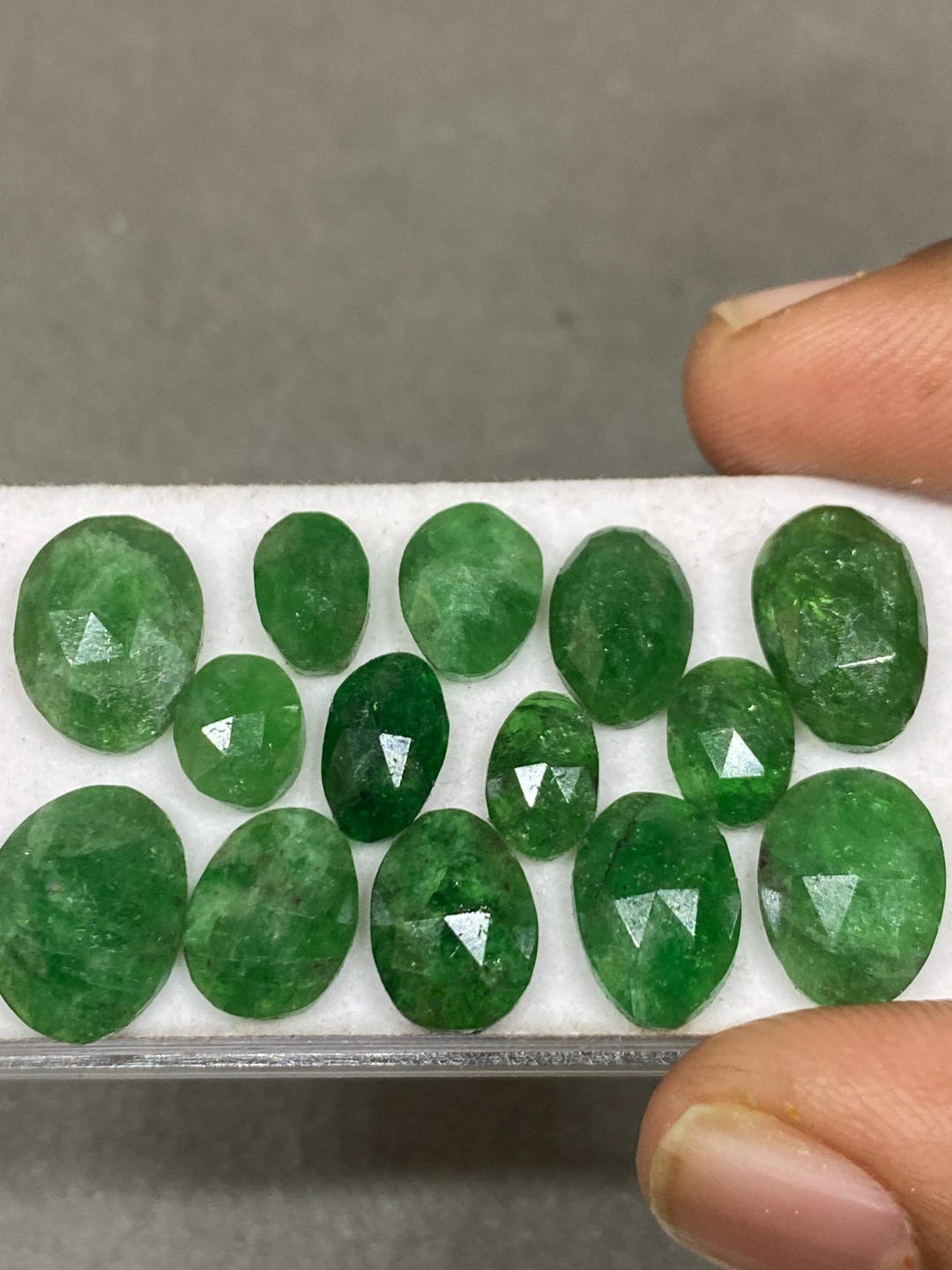 Gorgeous Rare Tsavorite Green Garnet Rosecut Green Color Weight Cts Size Tsavorite Pcs 14 ...