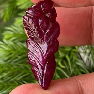 One of a Kind Very Rare Natural Ruby Handmade Rose Carving Weight 18 ...