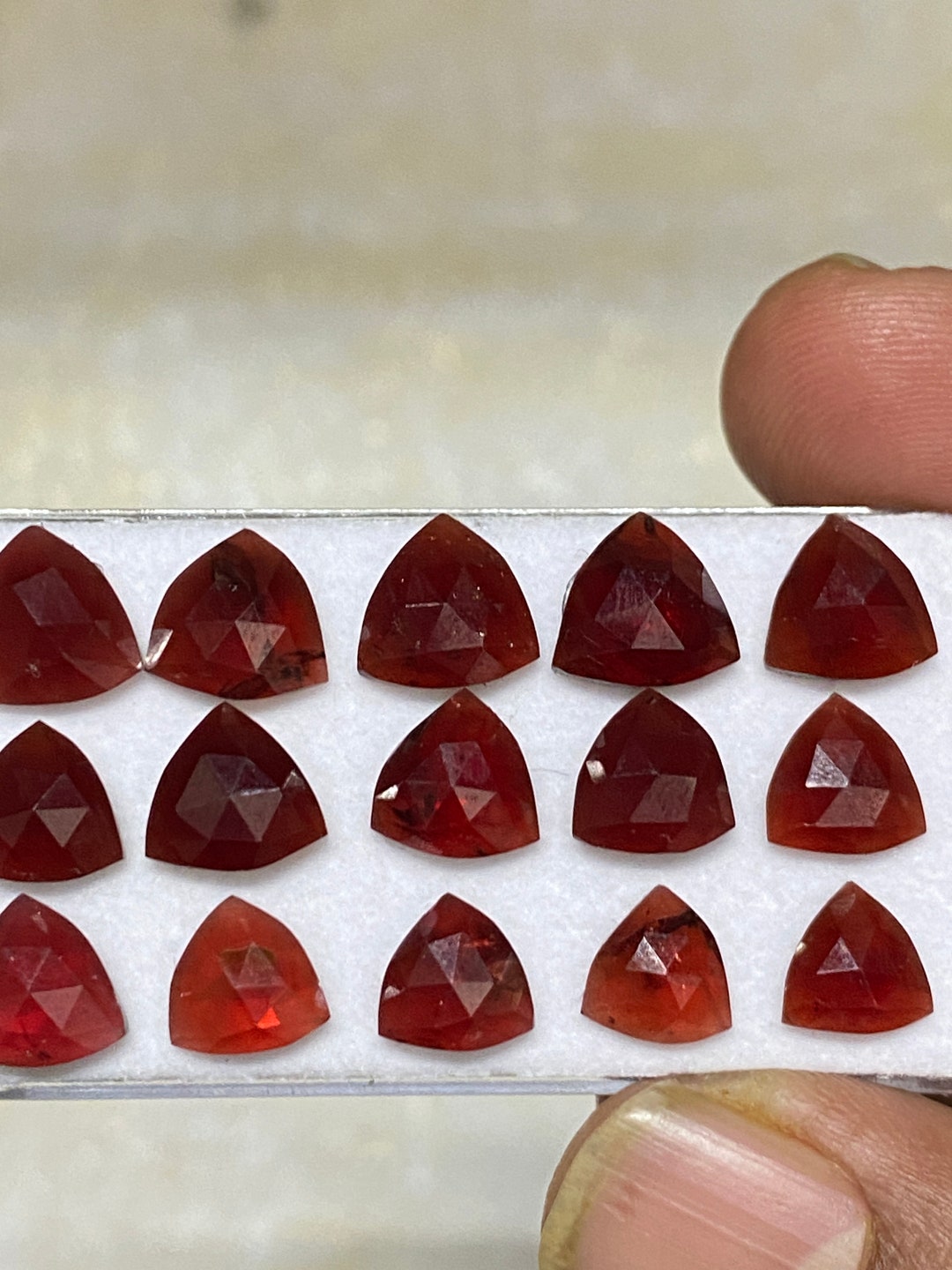 Wow Rare Red Garnet Trillion Wt 38 Pcs 15 Size 7mm-9mm Red Garnet Gate ...