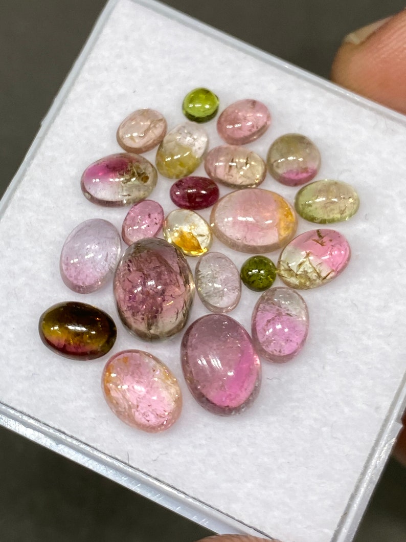Extremely Rare Watermelon Bi Color Tourmaline Oval Cabochons Aaa ...