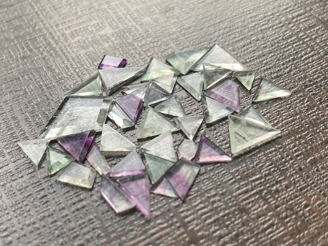Awesome Multi Fluorite Geometric Fine Quality Wt 10.40 Carats Size 3x4 ...