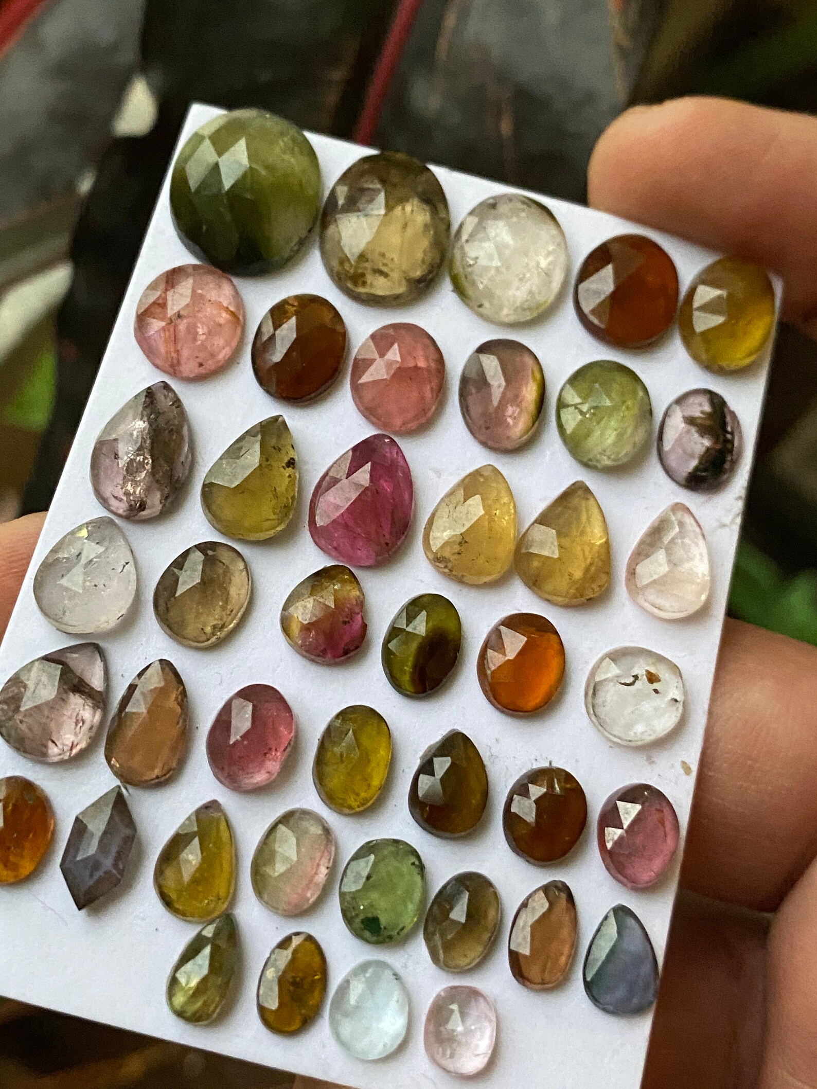 Lovely rare Watermelon multi tourmaline rosecut lot amazing | Etsy