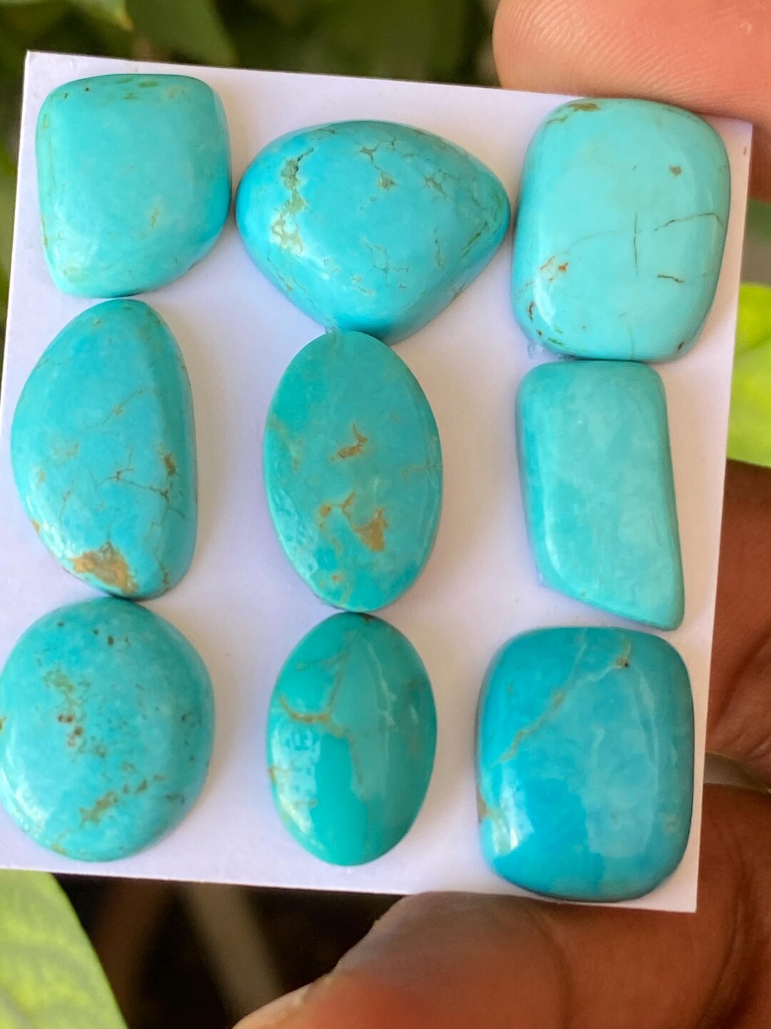 Rare Arizona Mines Turquoise Cabochons Natural Smooth Polished Ovals ...