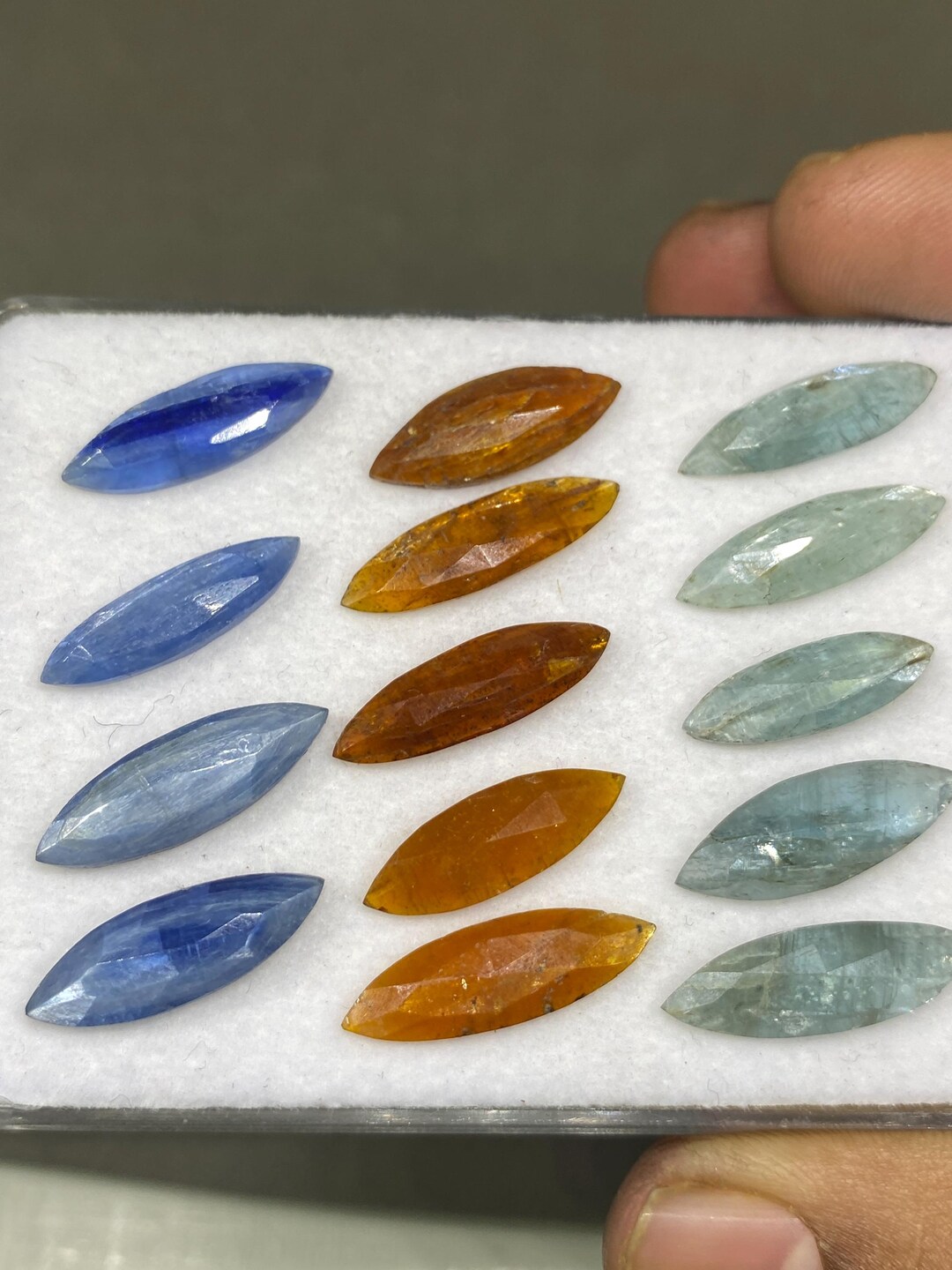 Stunning Rare Multi Kyanite Rosecut Marquise Blue Orange Green Kyanite ...