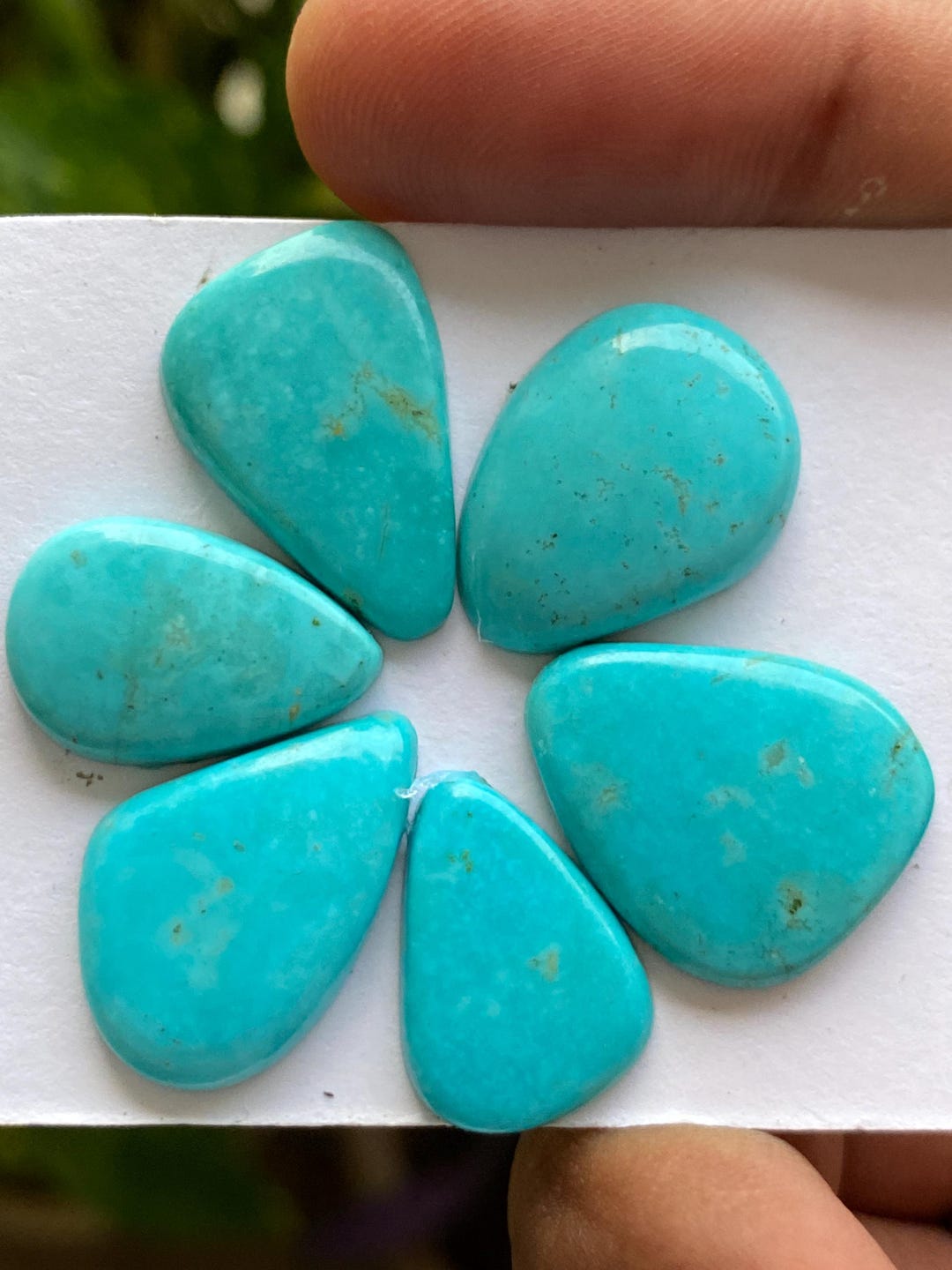 Amazing Rare Arizona Mines Turquoise Cabochons Flat Natural Smooth ...
