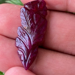 One of a Kind Very Rare Natural Ruby Handmade Rose Carving Weight 18 ...