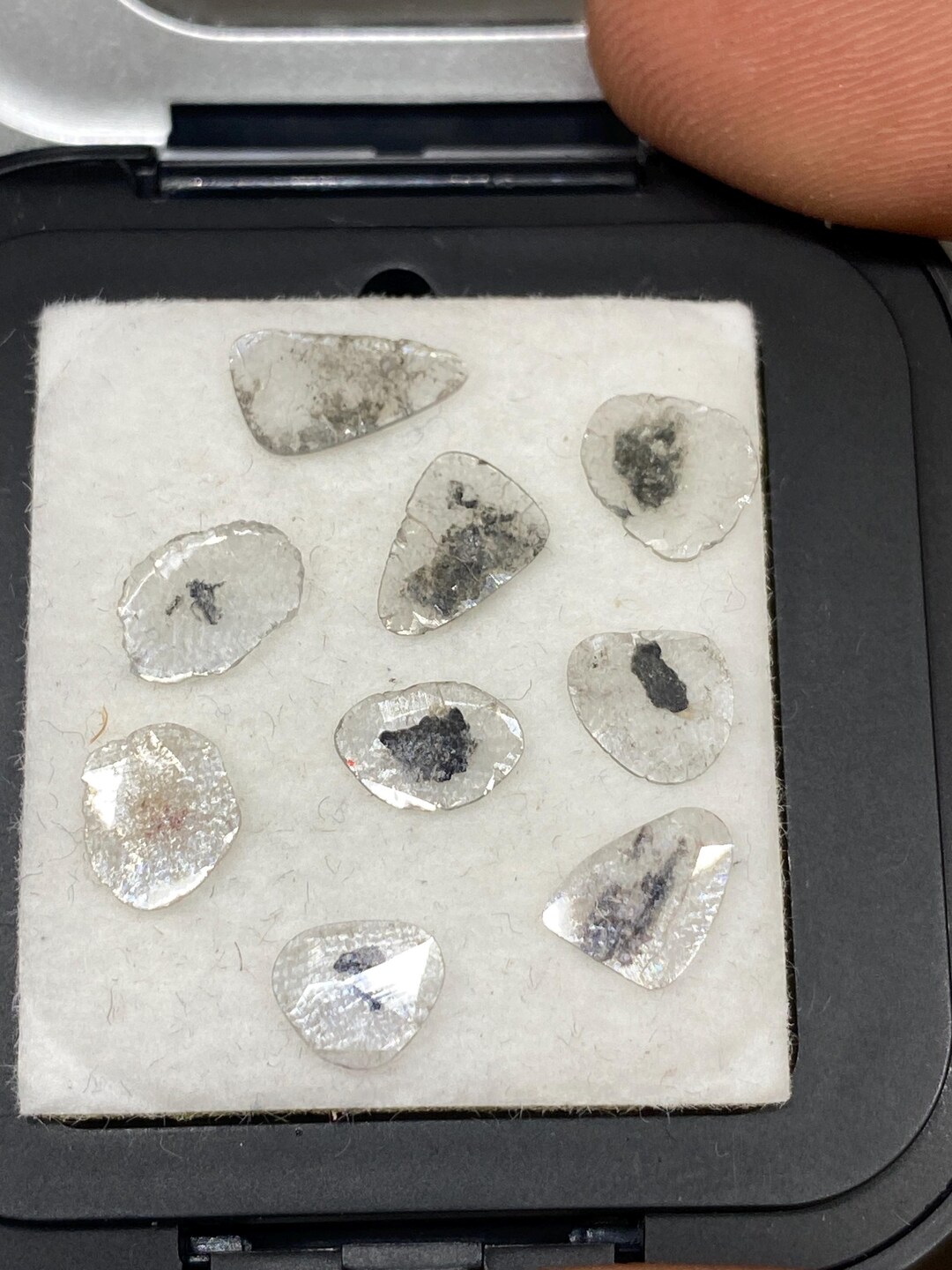 Stunning Rare Natural Watermelon Diamond Slices Thin Salt Pepper ...