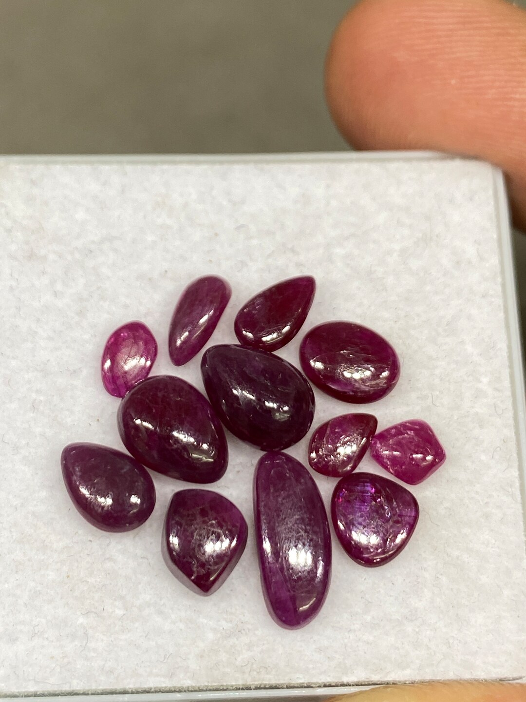 Stunning Very Rare Small Size Natural Ruby Cabochons Tanzanian Mine Pcs ...