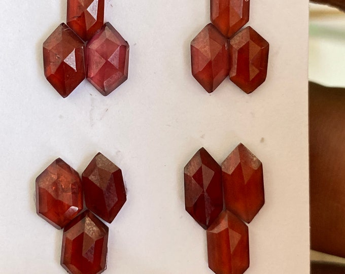 Vivacious Red Garnet Hexagon Step Cuts Aaa Quality Wt 11.5 Cts Pcs 12 ...