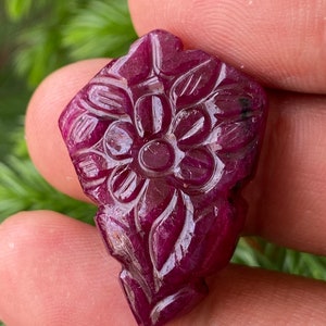 Dazzling Very Rare Huge Size Natural Ruby Handmade Flower Carving ...
