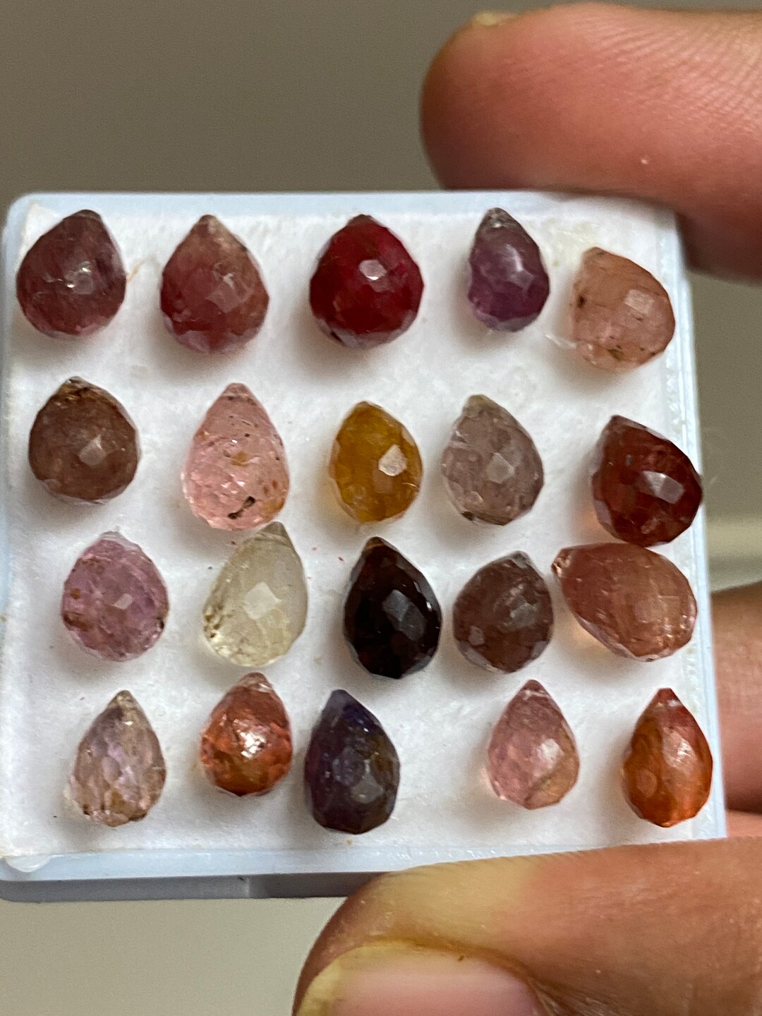 Stunning Rare Burma Mines Beautiful Multi Spinel Faceted Drops Wt 42 ...