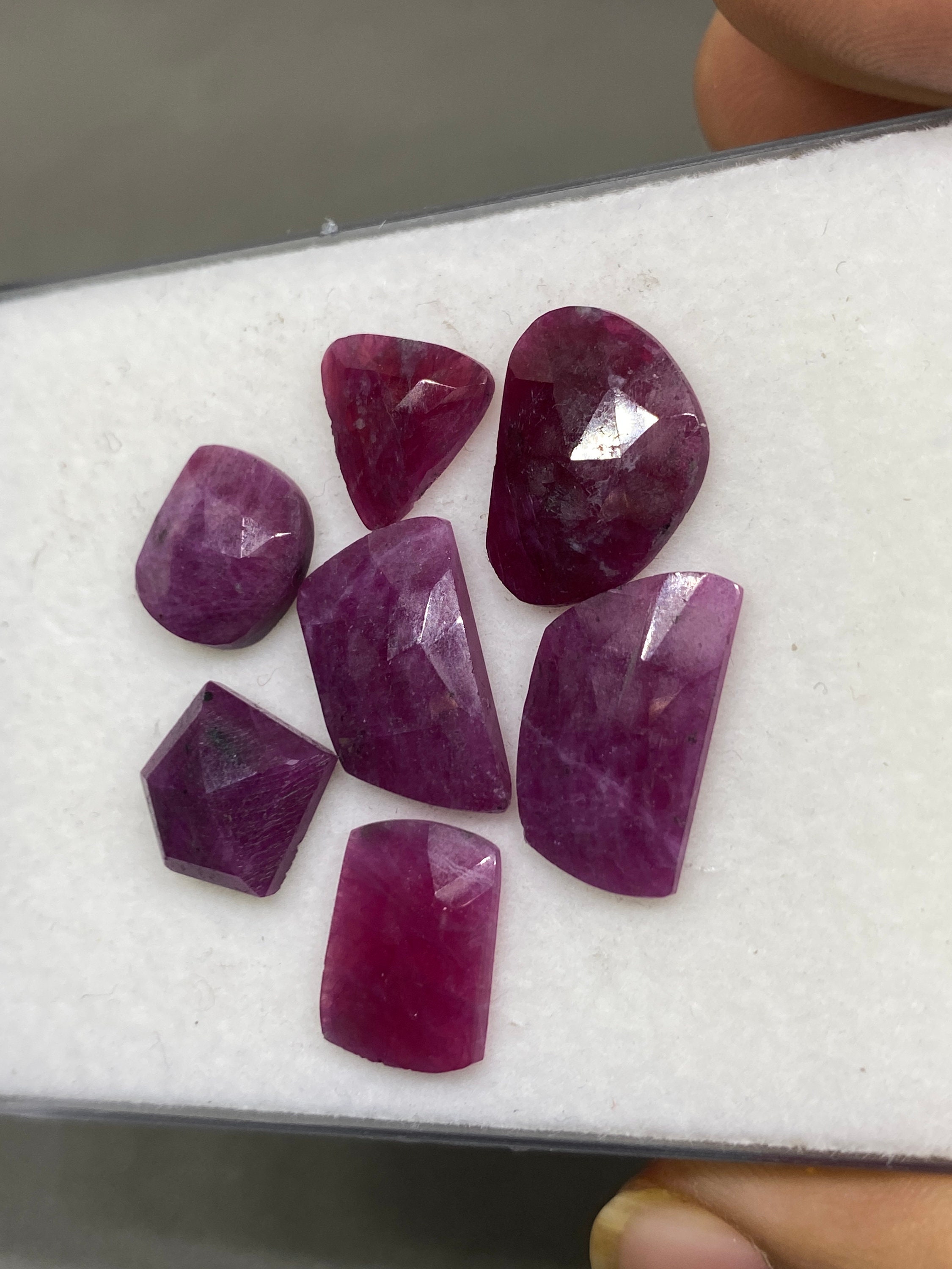 Stunning Rare Star Sheen Ruby Rosecut Mix Fancy Shape Ruby Longido ...