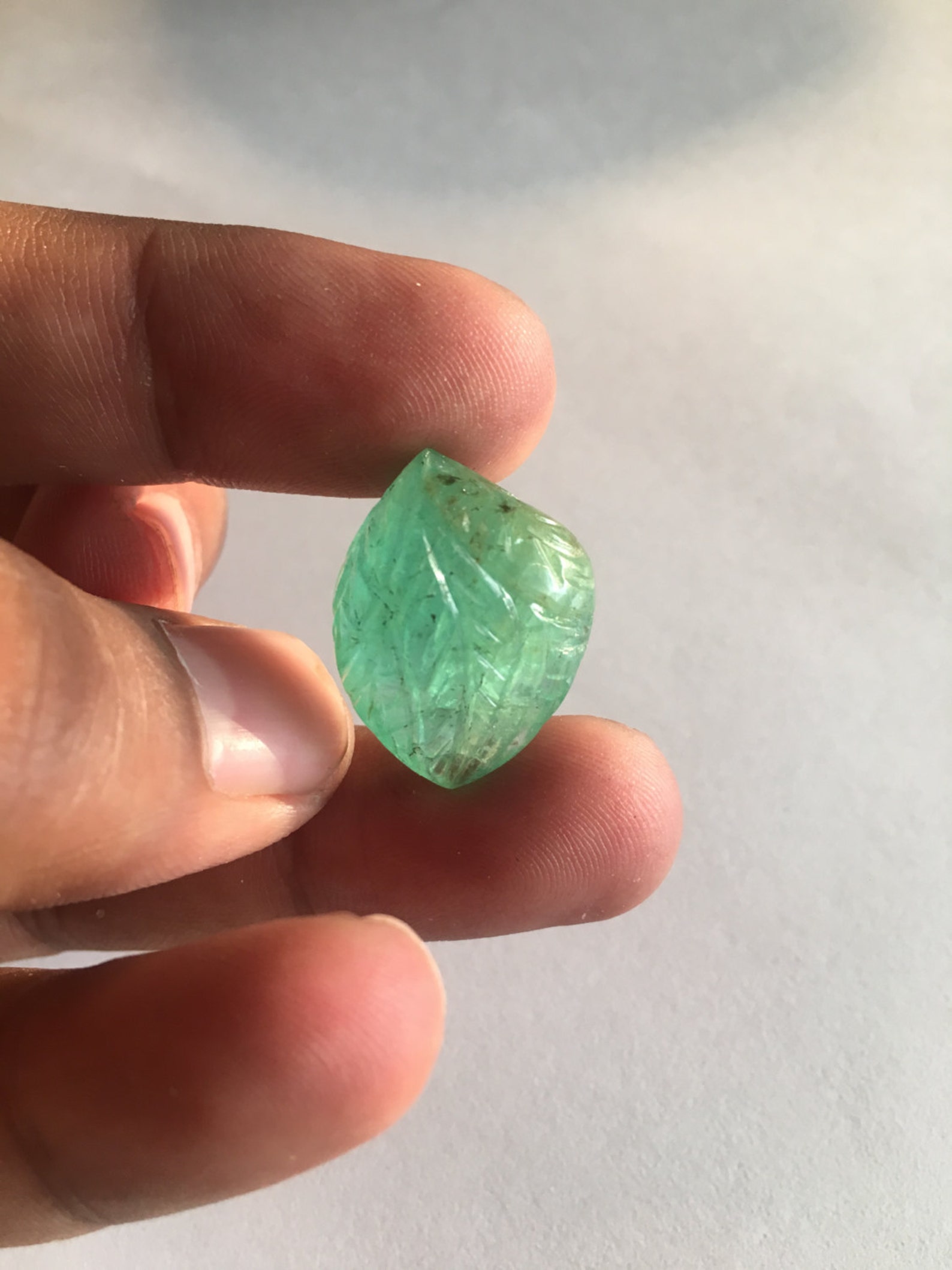 Emerald Carving Beautiful Natural Rare Huge Piece 24 Carats - Etsy