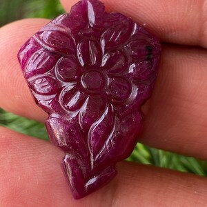 Dazzling Very Rare Huge Size Natural Ruby Handmade Flower Carving ...