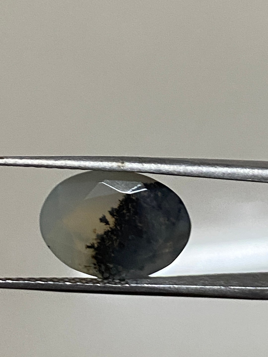 Very Rare Dendritic Quartz Agate Plant Pattern Oval Shape Cut Stone ...